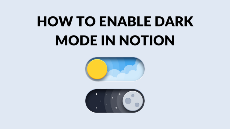 How To Enable Dark Mode On Notion Create With Notion